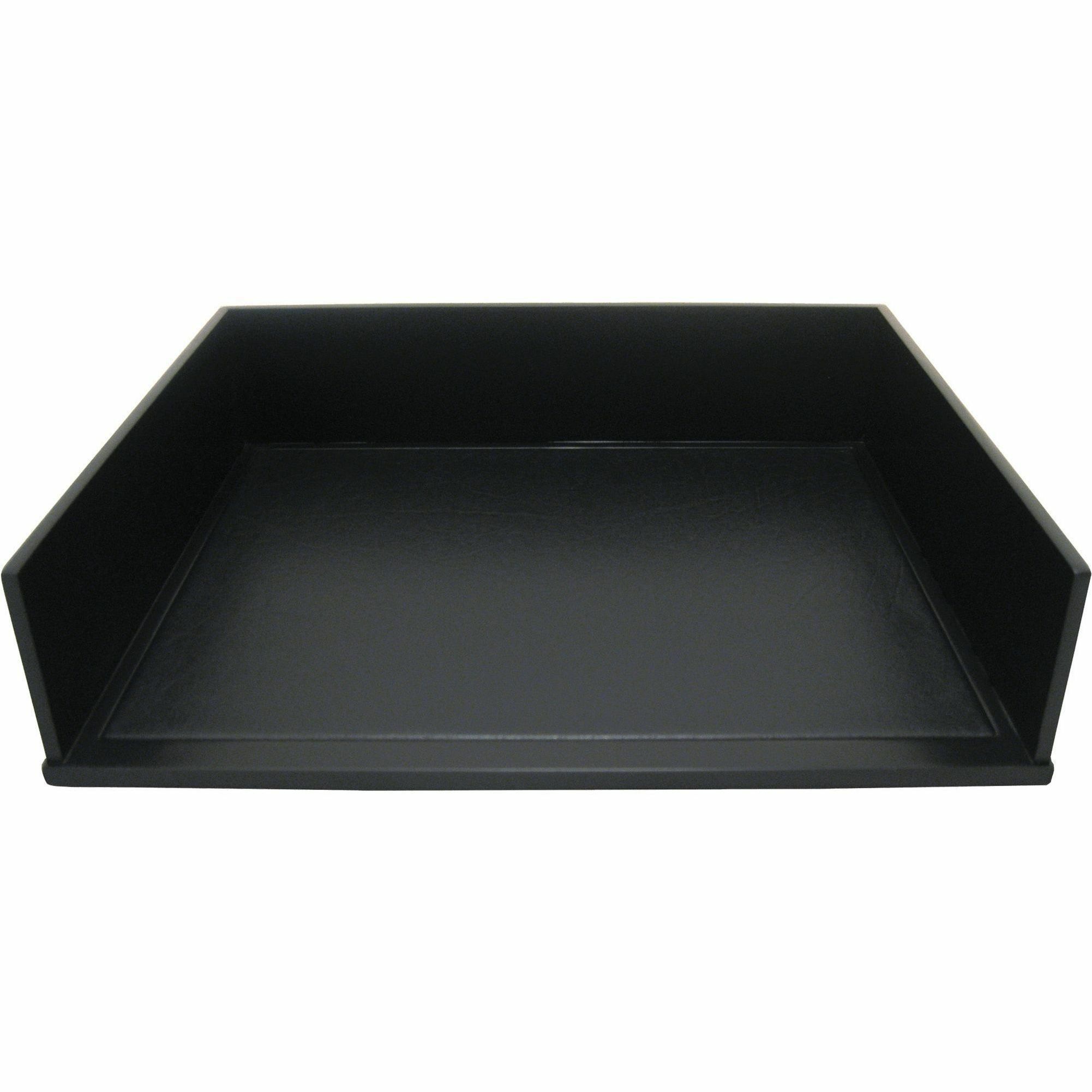 Victor 1154-5 Midnight Black Stacking Letter Tray | Parker's Workplace ...
