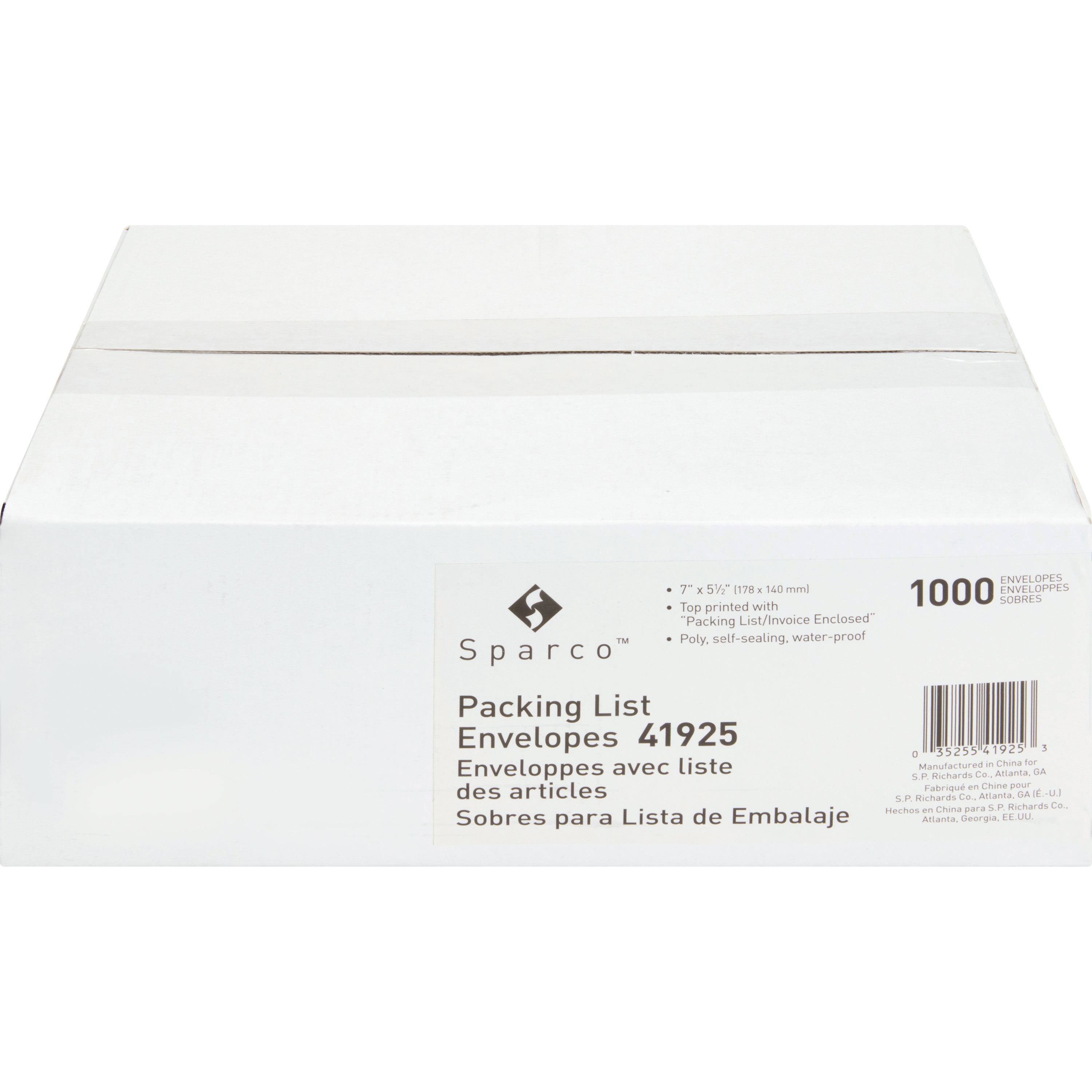 Sparco Pre-labeled Packing Slip Envelope | Office City Express ...