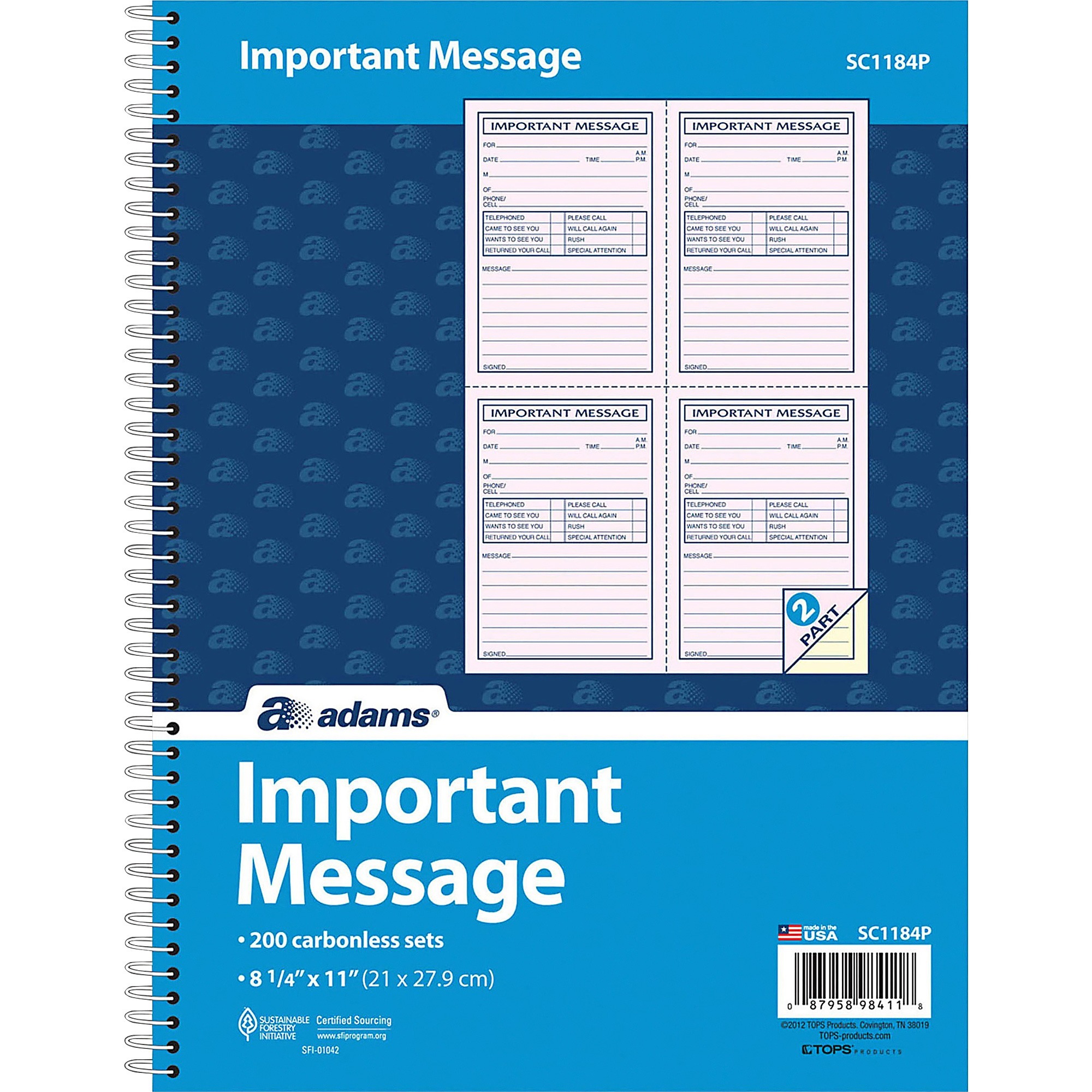Adams Carbonless Important Message Pad | JD Office Products