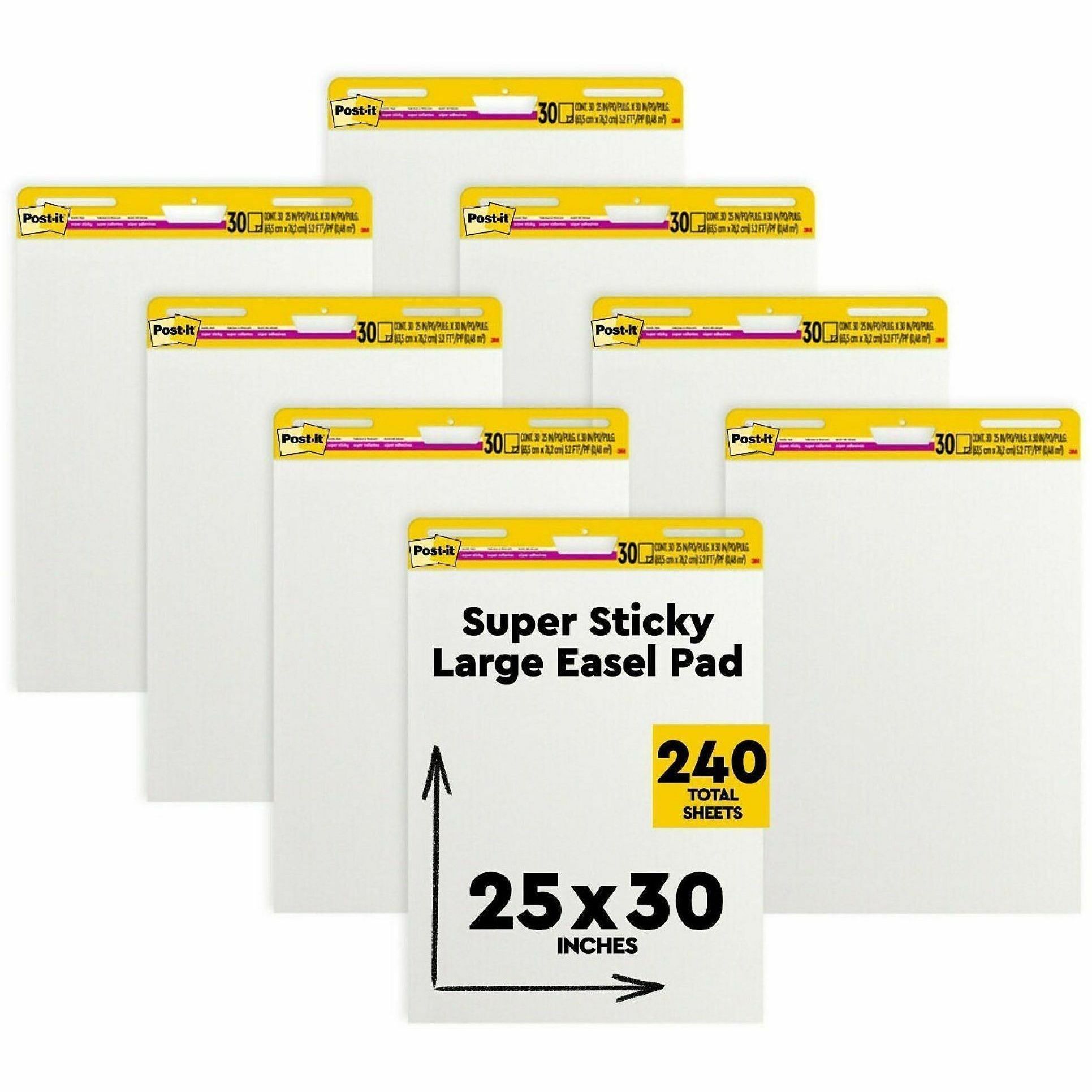 Post-it® Super Sticky Easel Pad - 25" x 30" Sheet Size - White Cover ...
