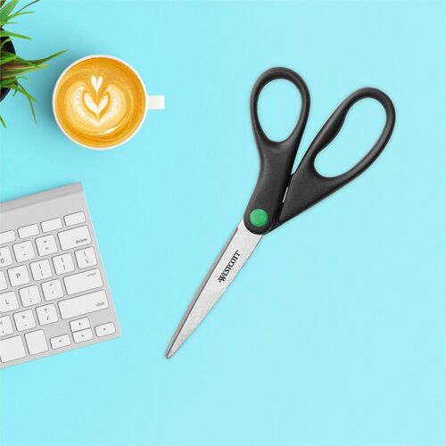 Westcott KleenEarth Recycled Stainless Steel Scissors, 8 in, Straight ...