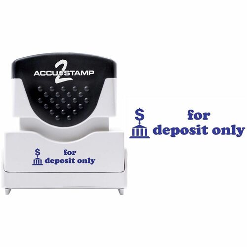 ACCUSTAMP2 Pre-Inked Shutter Stamp with Microban, Blue, FOR DEPOSIT ...
