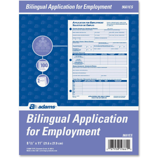 Cardinal Bilingual Employment Application Form - Employee Management ...