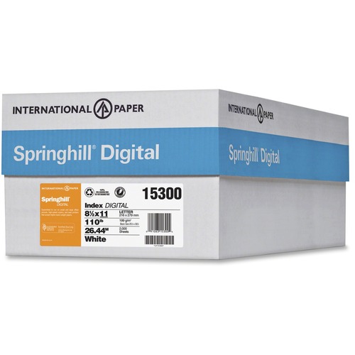 Springhill Digital Index Cardstock, 92 Bright, 110 lb, 8.5" x 11 ...