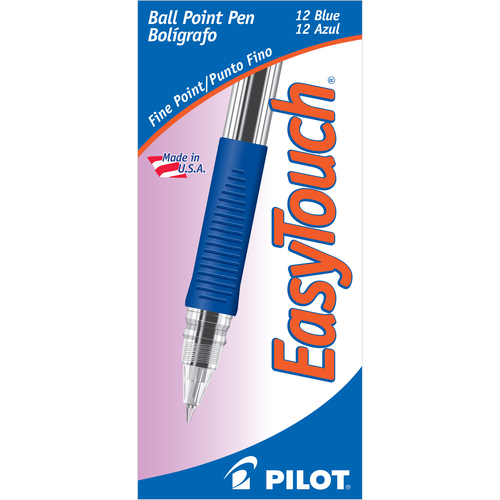 Pilot EasyTouch Ball Point Stick Pen, Blue Ink, .7mm, Dozen - W.B. Mason