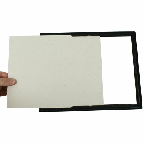 NuDell EZ Mount Document Frame, Plastic, 8.5 x 11, Black/Gold - W.B. Mason