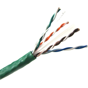 Weltron 1000ft Cat6 UTP 550 MHz Solid Plenum Cable - Green-T2404L6P-GN