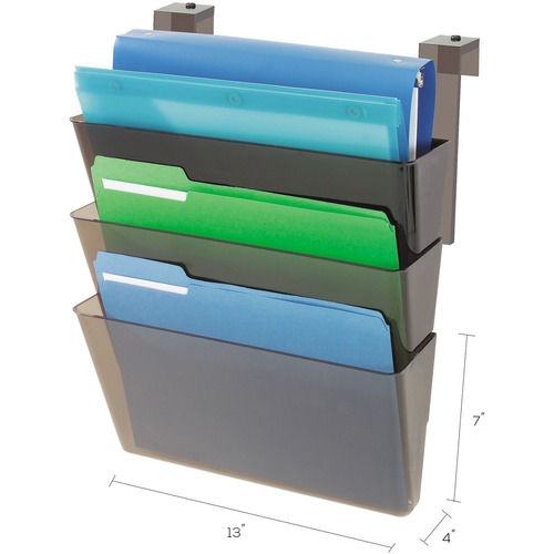 deflecto Stackable DocuPocket® for Partition Walls, Letter Size, 3 ...
