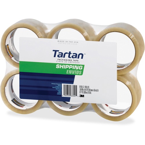 Tartan Shipping Packaging Tape, 1.88 in x 54.6 yd, 6/Pack - W.B. Mason