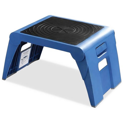 Cramer 1UP® Folding Step Stool, 250lb Cap, 14w x 11 1/4d x 9 3/4h, Blue ...