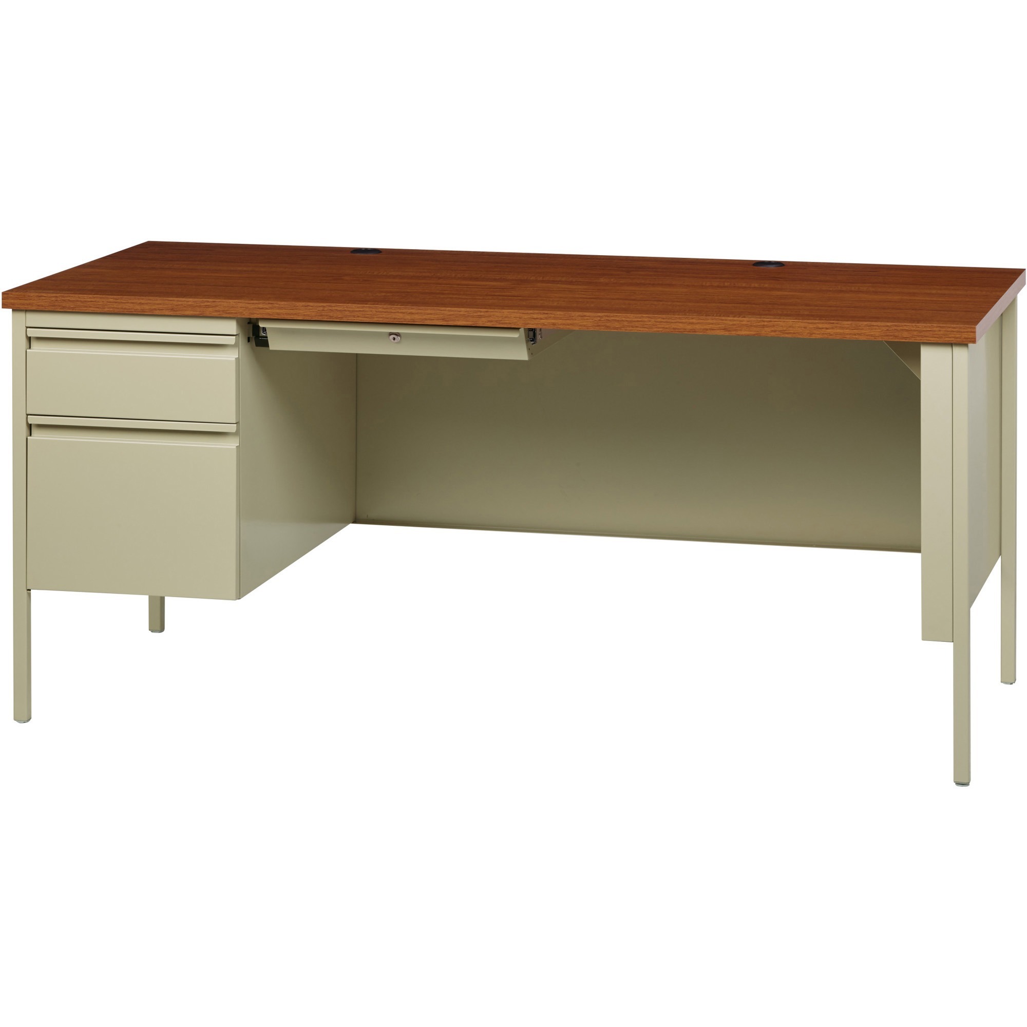 LLR 60917 | Lorell Fortress Series Left-Pedestal Desk - Lorell Furniture