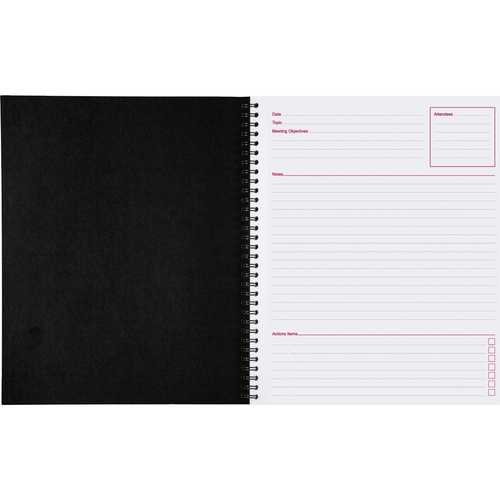 Cambridge Limited Wirebound Meeting Format Notebook, Ruled, 8-1/4" x 11 ...