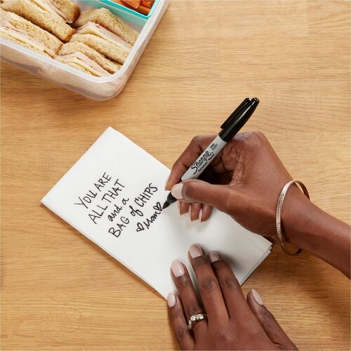 Sharpie Permanent Markers, Fine Point, Black, Dozen - W.B. Mason