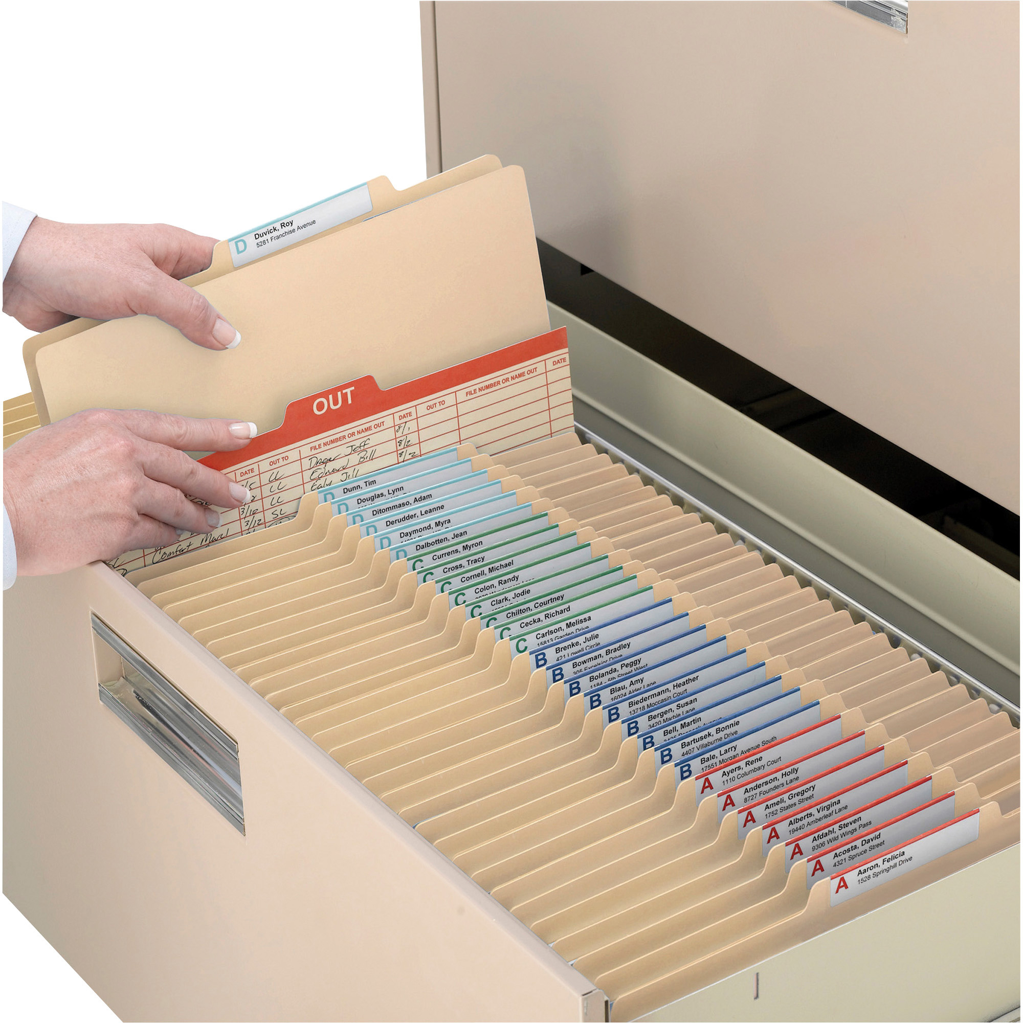 Smead 2/5 Tab Cut Letter Recycled Classification Folder