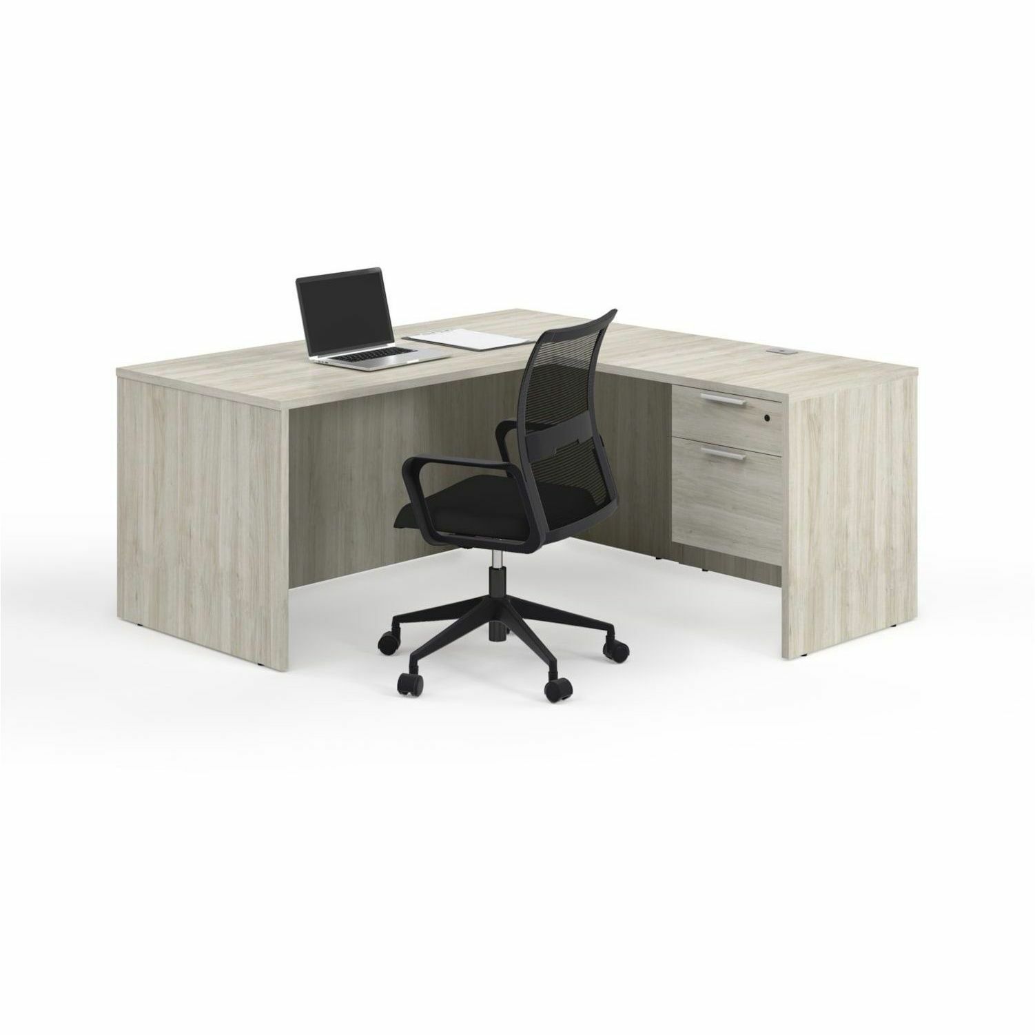 HDL Innovations Desk/Return/Pedestal Set - 65" x 65"29" - 2 Drawer(s ...
