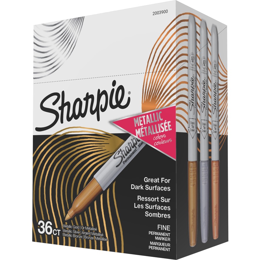 SAN39100 - Sharpie Metallic Permanent Markers - 0.5 mm Fine