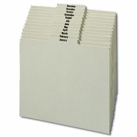 SMD50365 : Smead® 100% Recycled Monthly Top Tab File Guide Set, 1/3-Cut ...