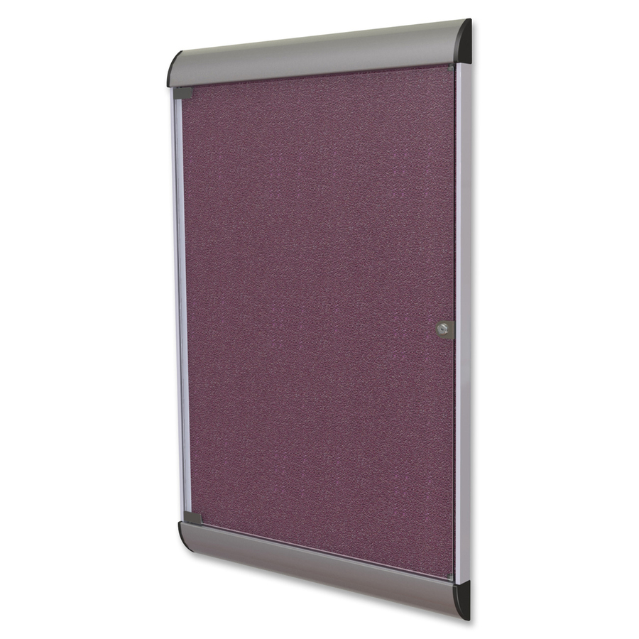 Ghent Silhouette Enclosed with 187 Berry Vinyl Tackboard - Bulletin ...