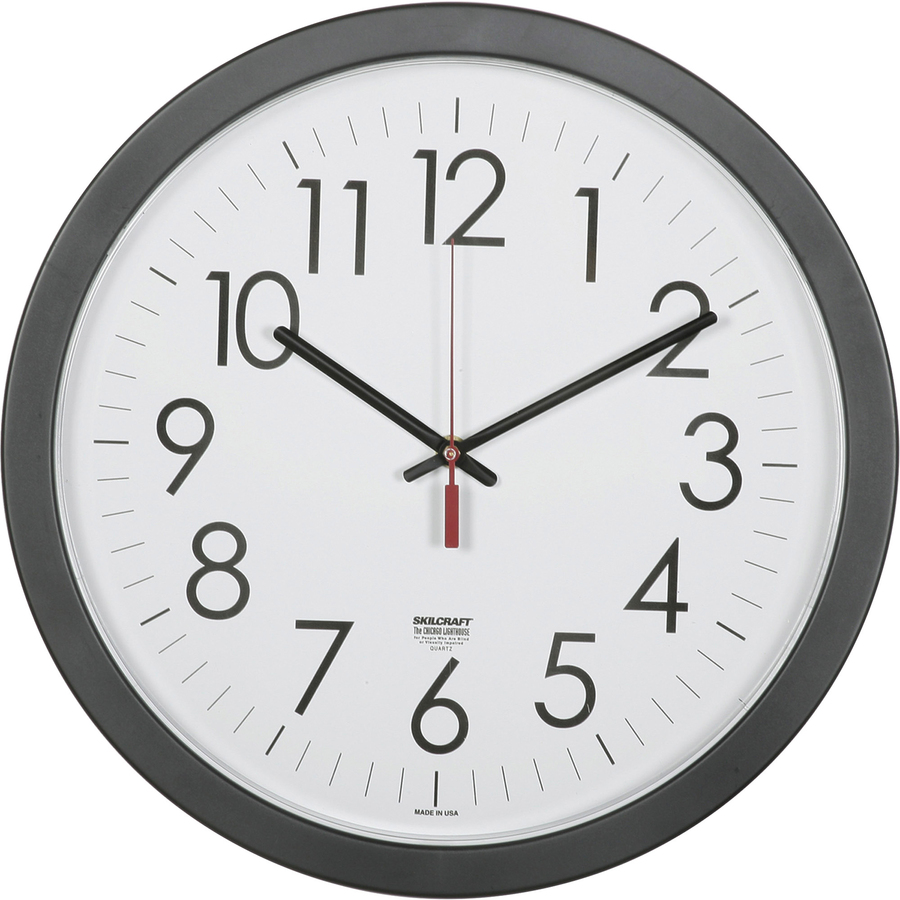 NSN6237483 : SKILCRAFT® 6645016237483 Skilcraft Quartz Wall Clock, 14.5 ...