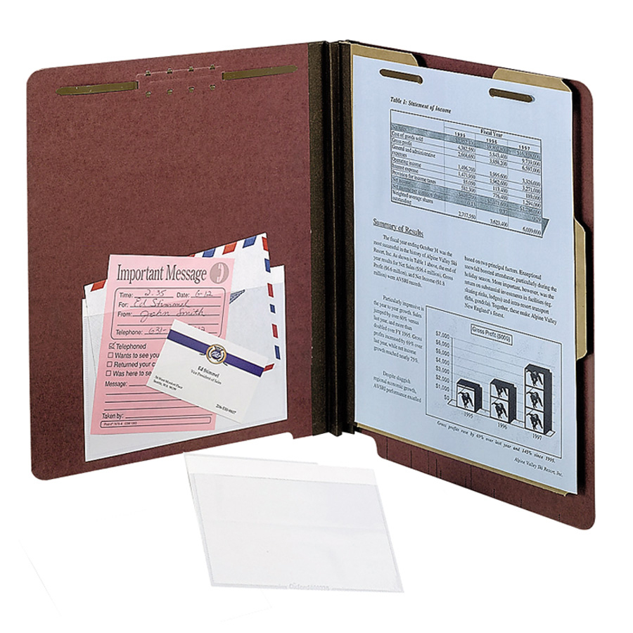 PFX99375 : Pendaflex® Self-Adhesive Pockets, 3 X 5, Clear Front/White ...