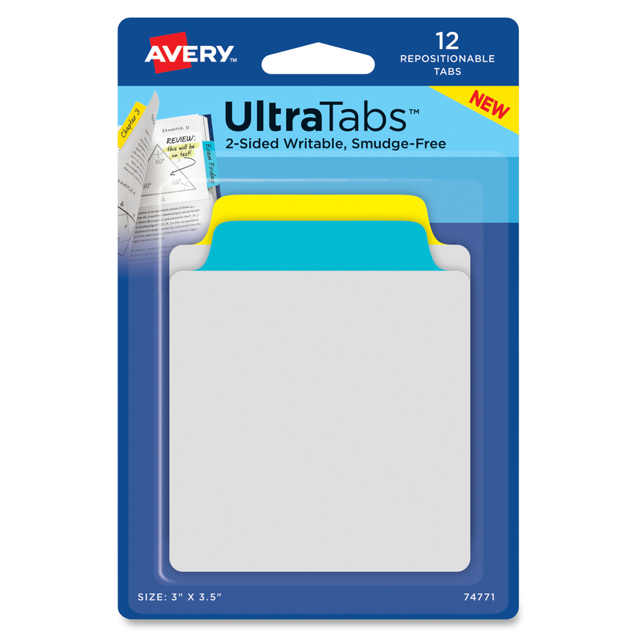 AVE74771 : Avery® Avery Ultratabs Repositionable Tab & Note - 3.50" Tab ...