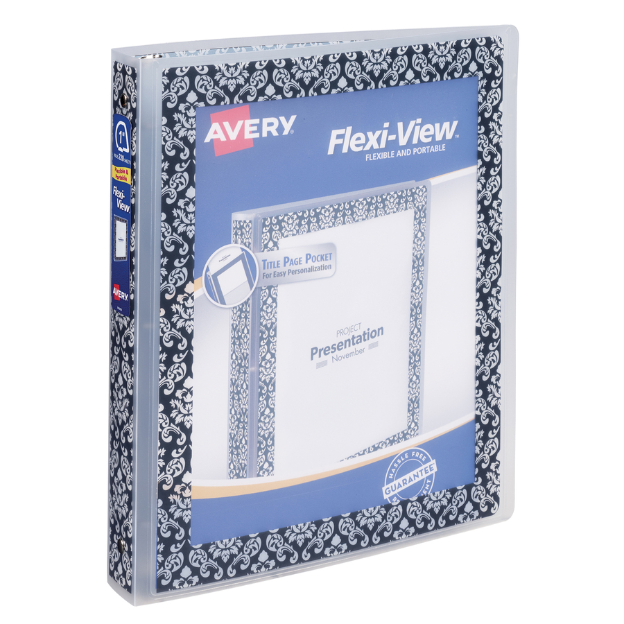 AVE17644 : Avery® Flexi-View Binder With Round Rings, 3 Rings, 1 ...