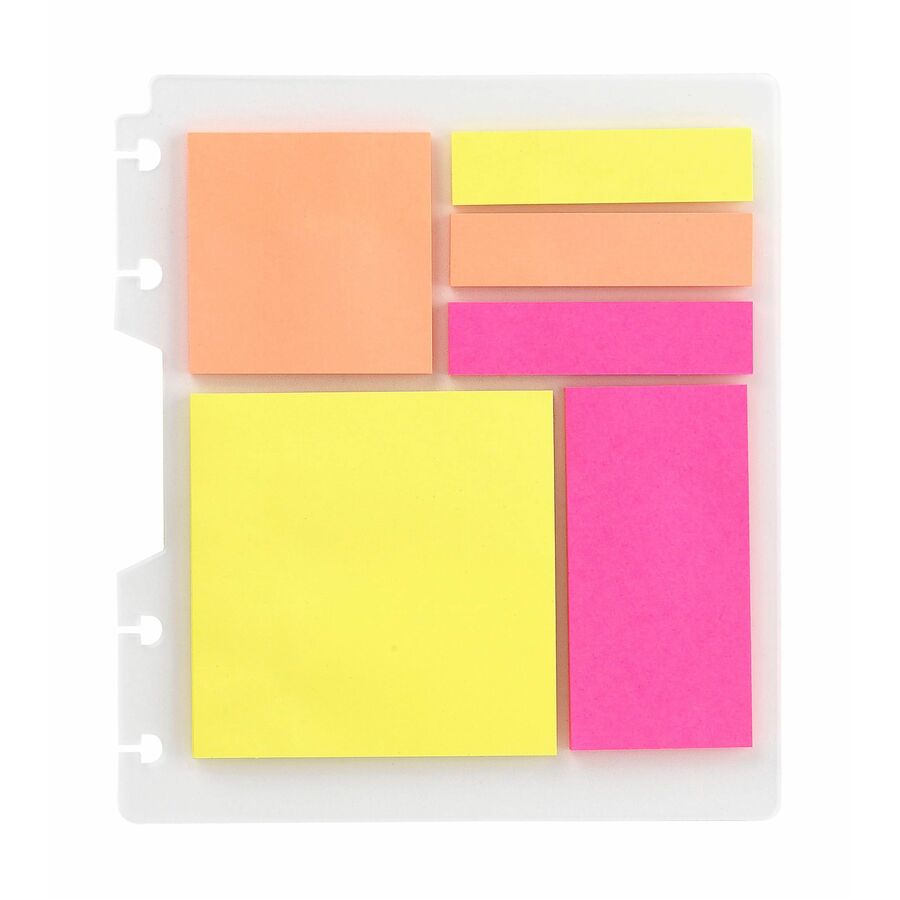 TUL® Discbound Bright Sticky Note Pads, Assorted Colors, 25 Sheets Per ...