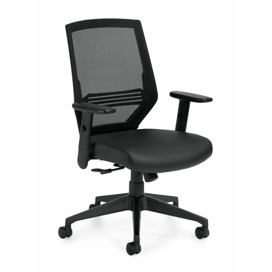 Offices To Go Kaysee | High Back Tilter - Black Luxhide, Bonded Leather ...