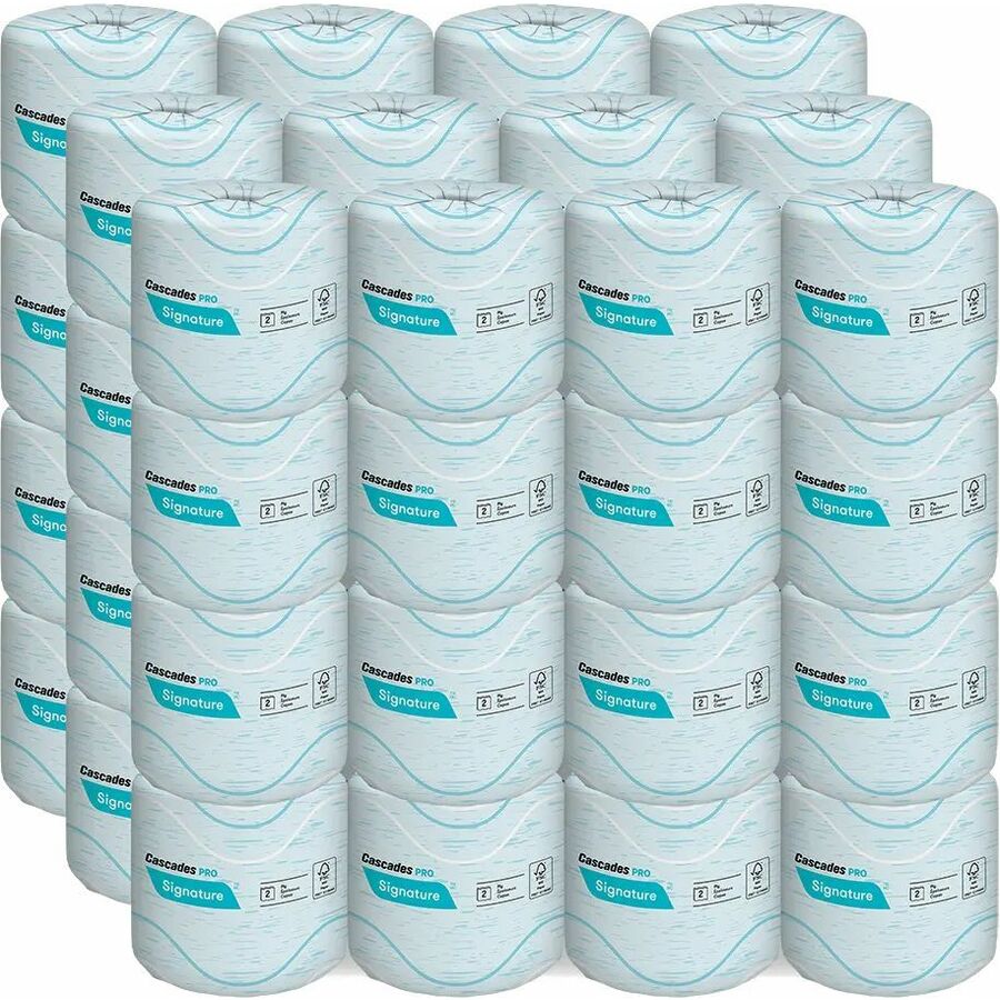 Cascades PRO Standard Bath Tissue - 2 Ply - 400 Sheets/Roll - White ...