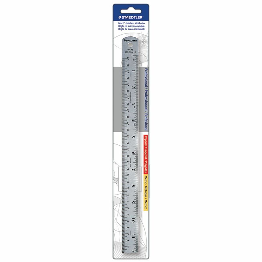 Staedtler Ruler - 12" Length - Imperial, Metric Measuring System ...