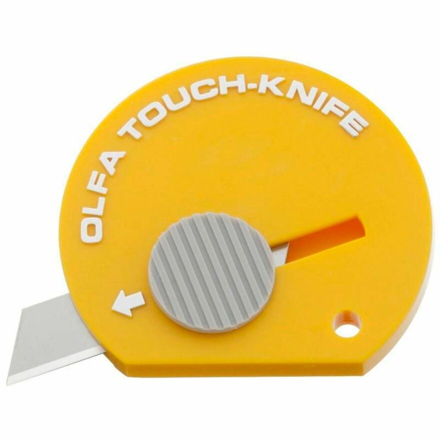 Olfa TK-4 Multi-Purpose Touch Knife - Yellow or Red - Stainless Steel Blade - Retractable Blade ...