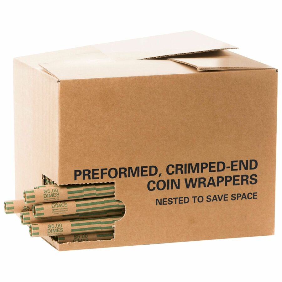 Minitube Coin Wrap - Total $5.0 in 10 Denomination - Color Coded ...