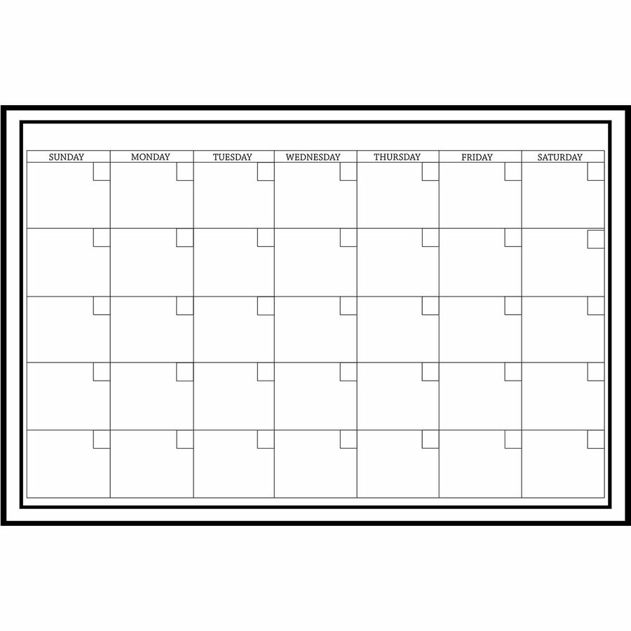 WallPops White Monthly Dry Erase Calendar - Large Size - Monthly - 1 ...