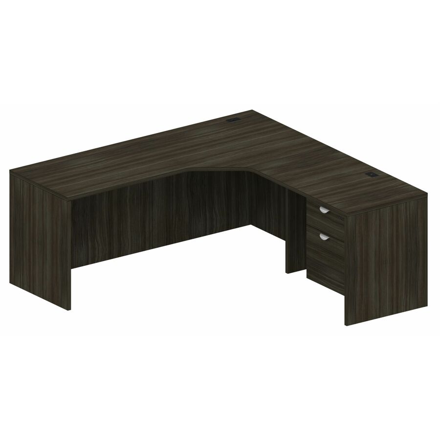 HDL Innovations Desk/Return/Pedestal Set - 71" x 71"29" , 1" Top, 0.8 ...
