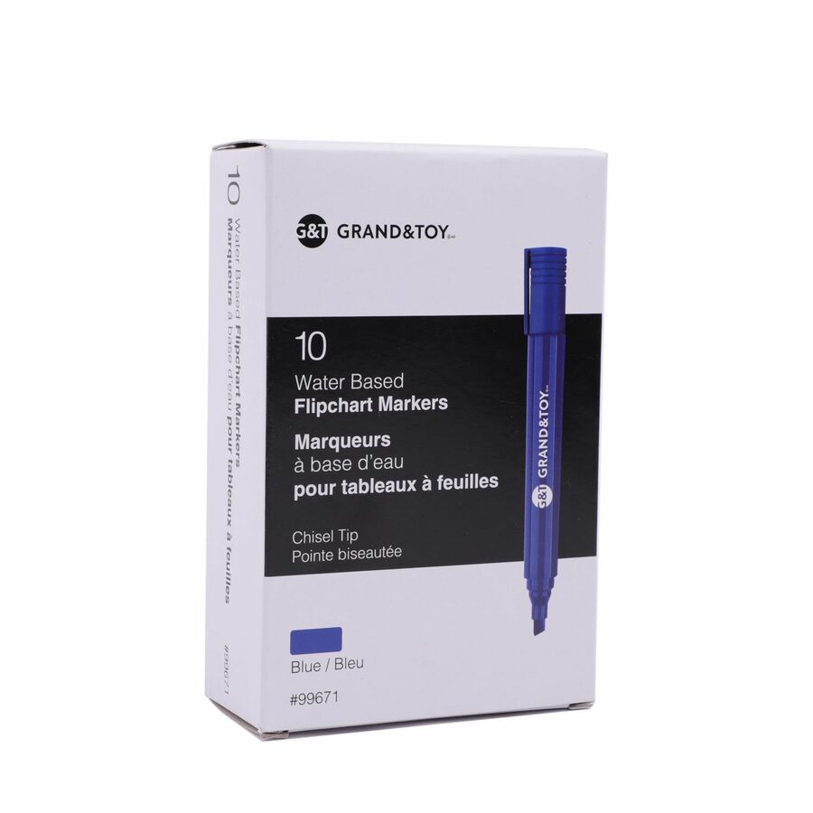 Beifa Water-Based Flip Chart Permanent Markers, Blue, Box of 10 ...