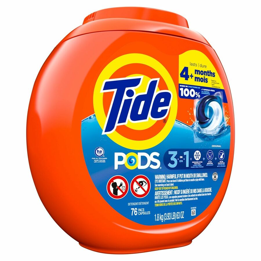Tide Liquid Pods Original 76 Count - For Laundry, Household, Washing ...