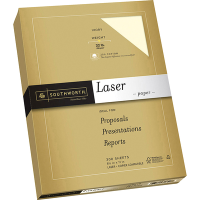 SOU368C : Southworth® 25% Cotton Premium Laser Paper, 32lb, Smooth, 8 1 ...