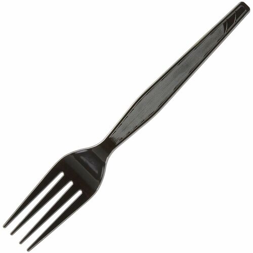 Dixie Disposable Forks, Heavy Weight, Plastic, 7-1/8" L, Black, 1000 ...