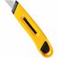 COSCO Plastic Utility Knife w/Retractable Blade & Snap Closure, Yellow ...