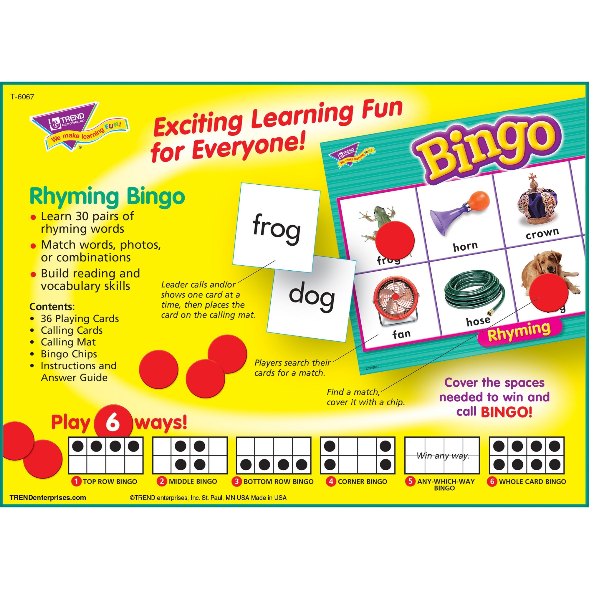 Trend Rhyming Bingo Game | Total Office Source