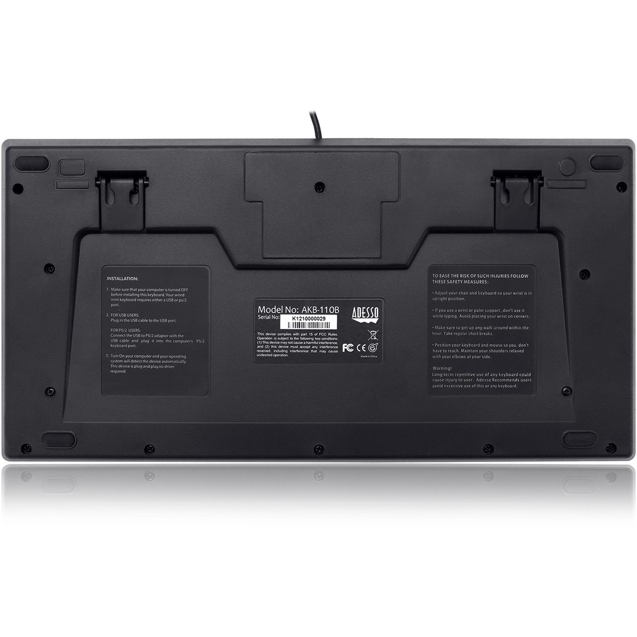 Adesso Mini Keyboard (Black) | Bedford Office Supply Inc.