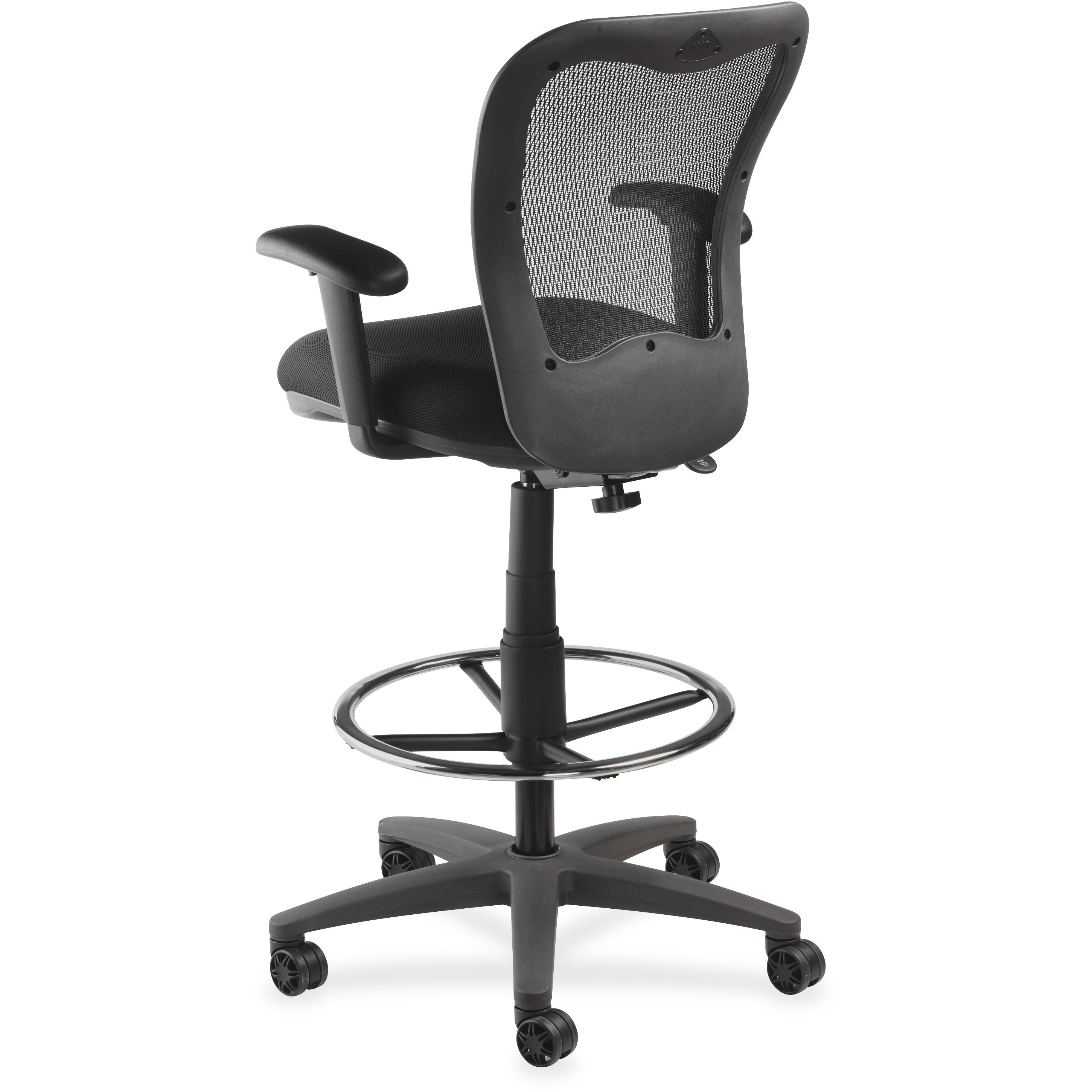 LLR25981 : Lorell Lorell Mesh-Back Drafting Stool - Fabric Black Seat ...