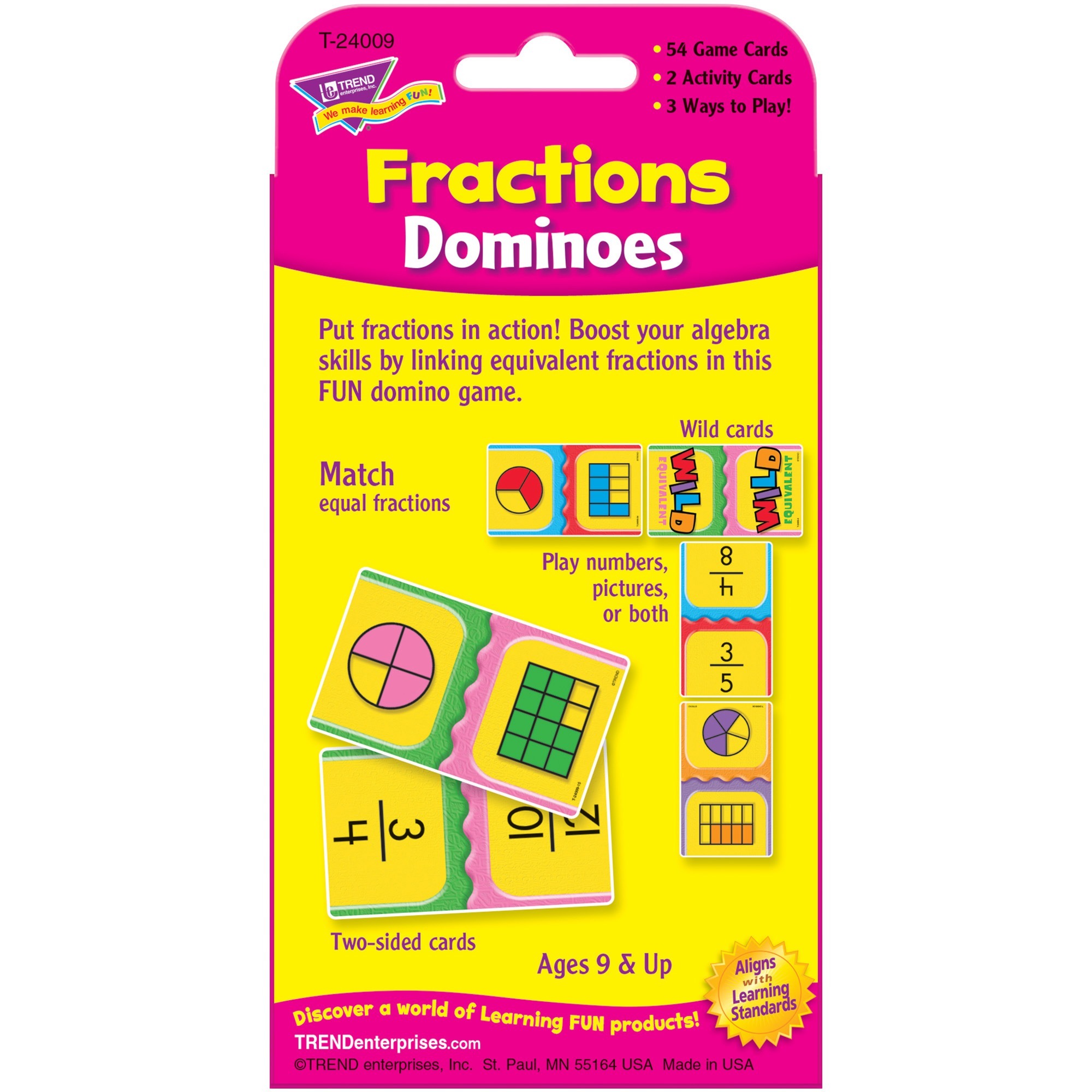 Trend Fractions Dominoes Challenge Cards Game | Office Express