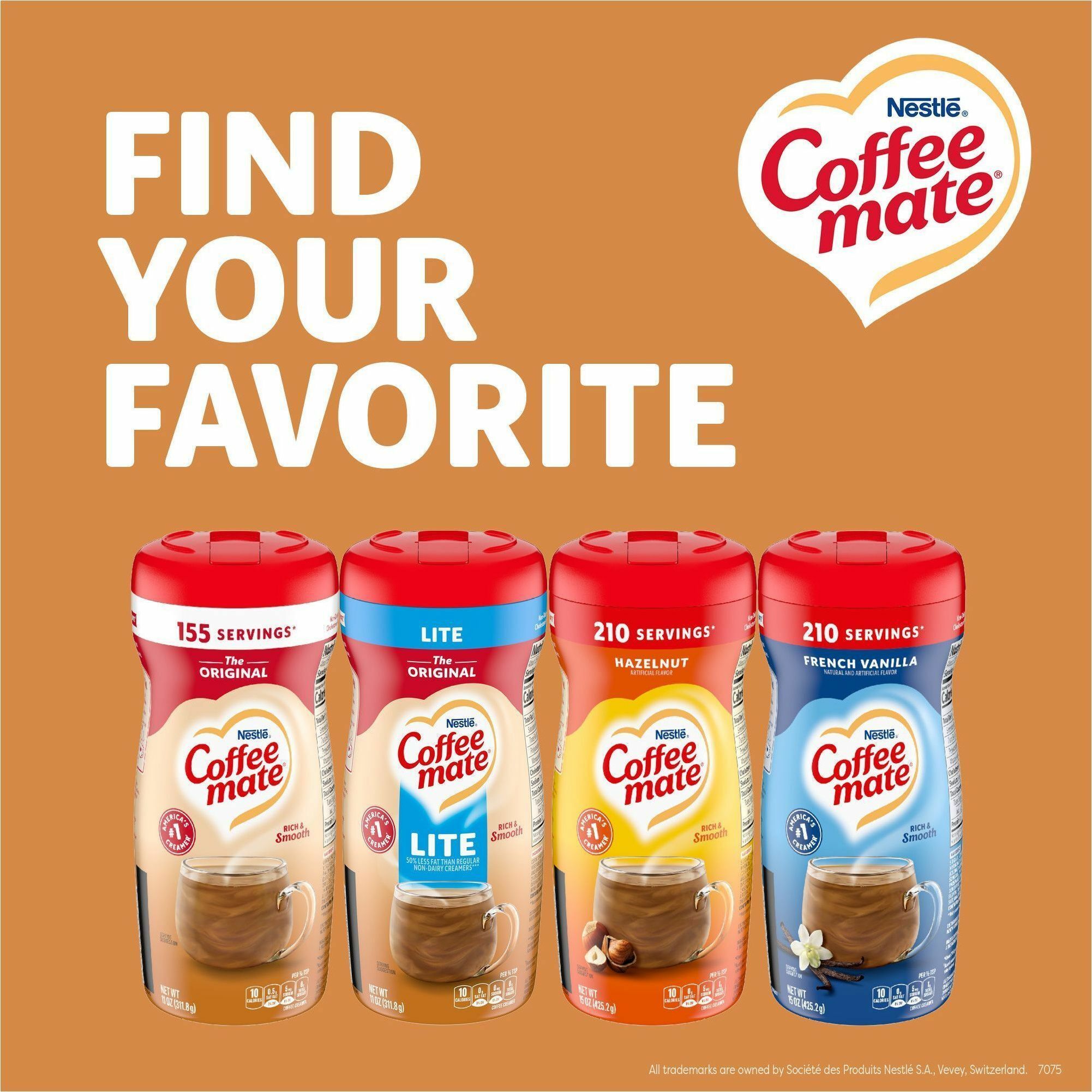 Coffee mate Original Lite Powdered Coffee Creamer Canister | Office ...