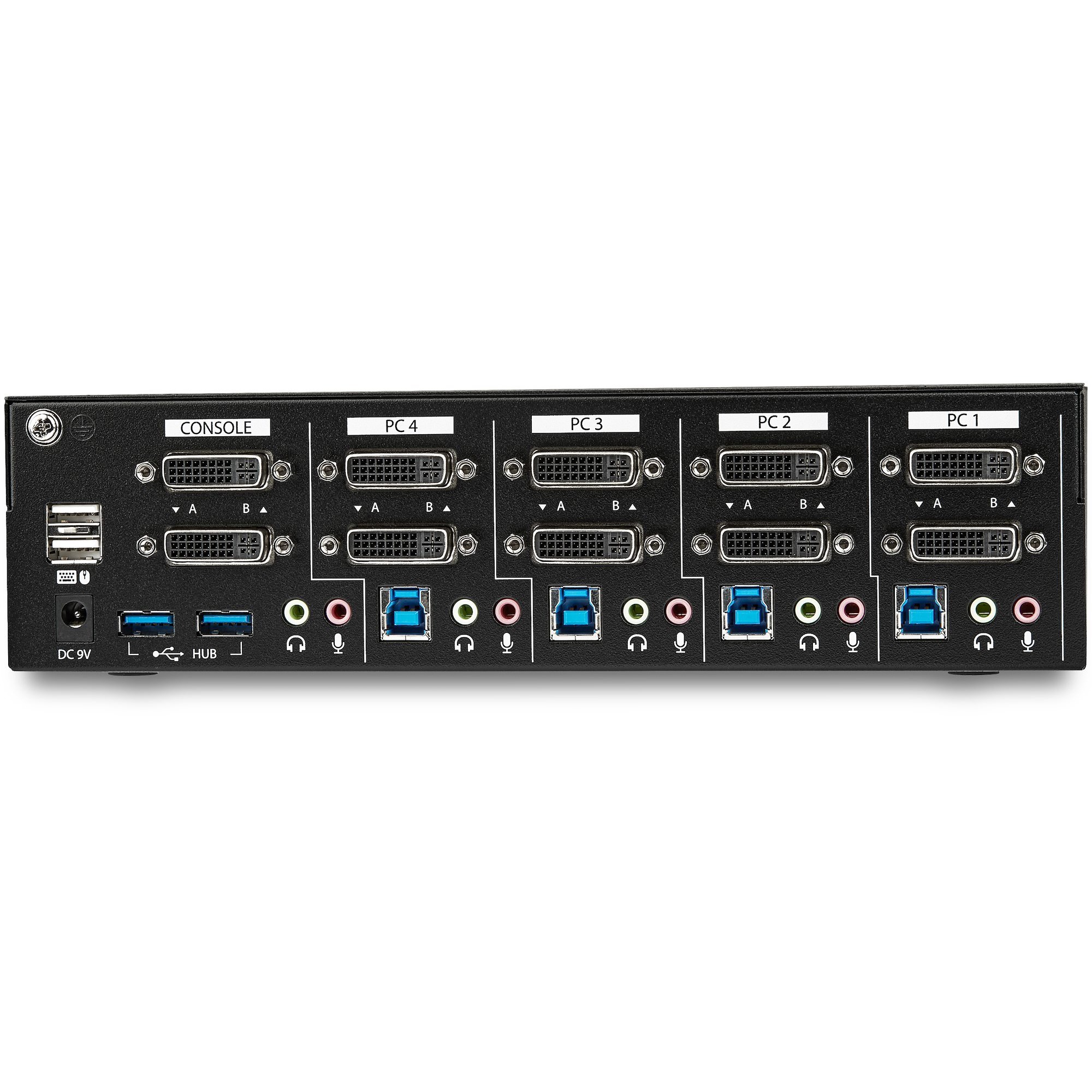 StarTech.com 4-Port Dual-Monitor Dual-Link DVI KVM Switch with USB 3.0 ...