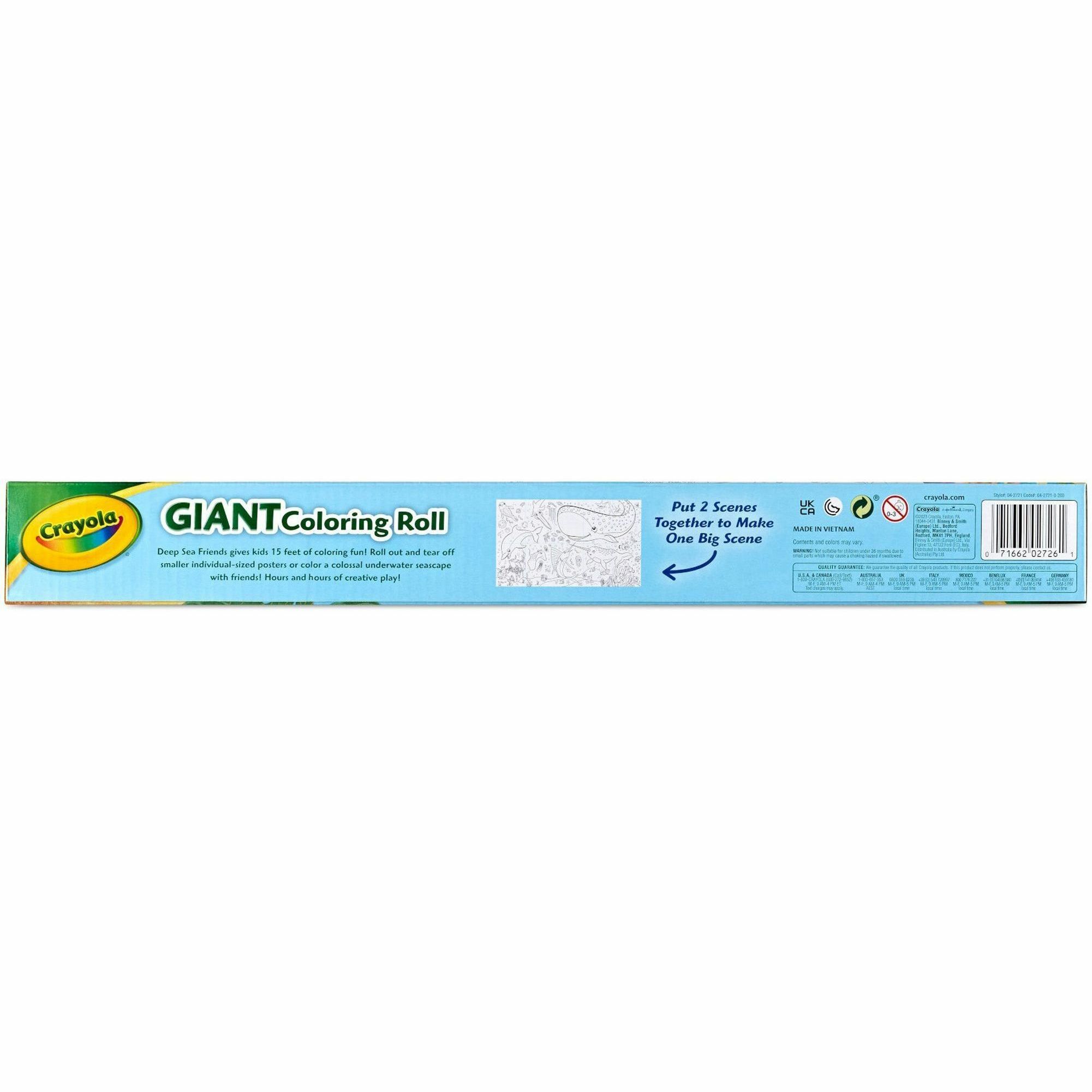 Crayola Deep Sea Friends Giant Coloring Roll | Five Star Office Supply