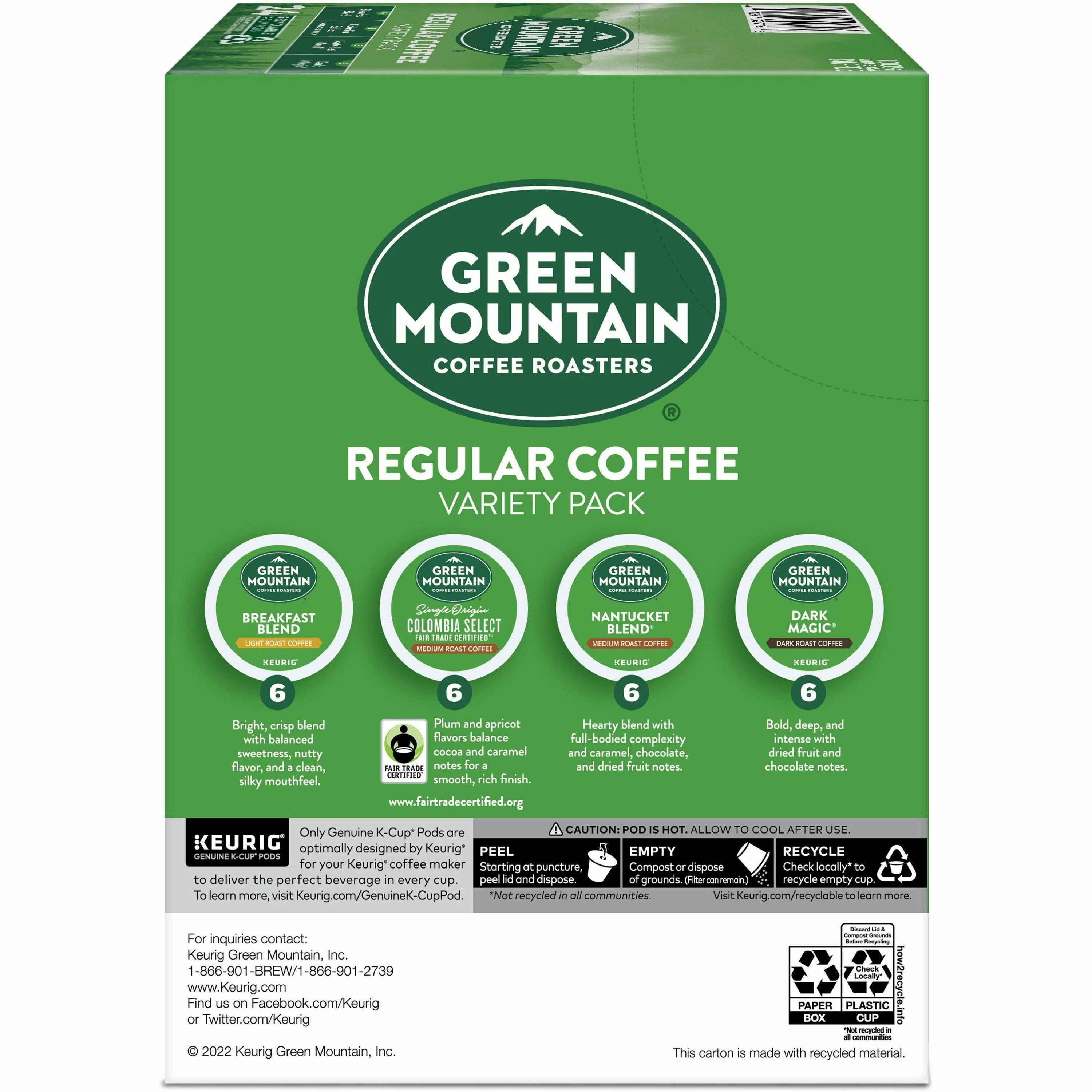Green Mountain Coffee Roasters® K-Cup Regular Coffee Variety Pack | Standard Office Supply