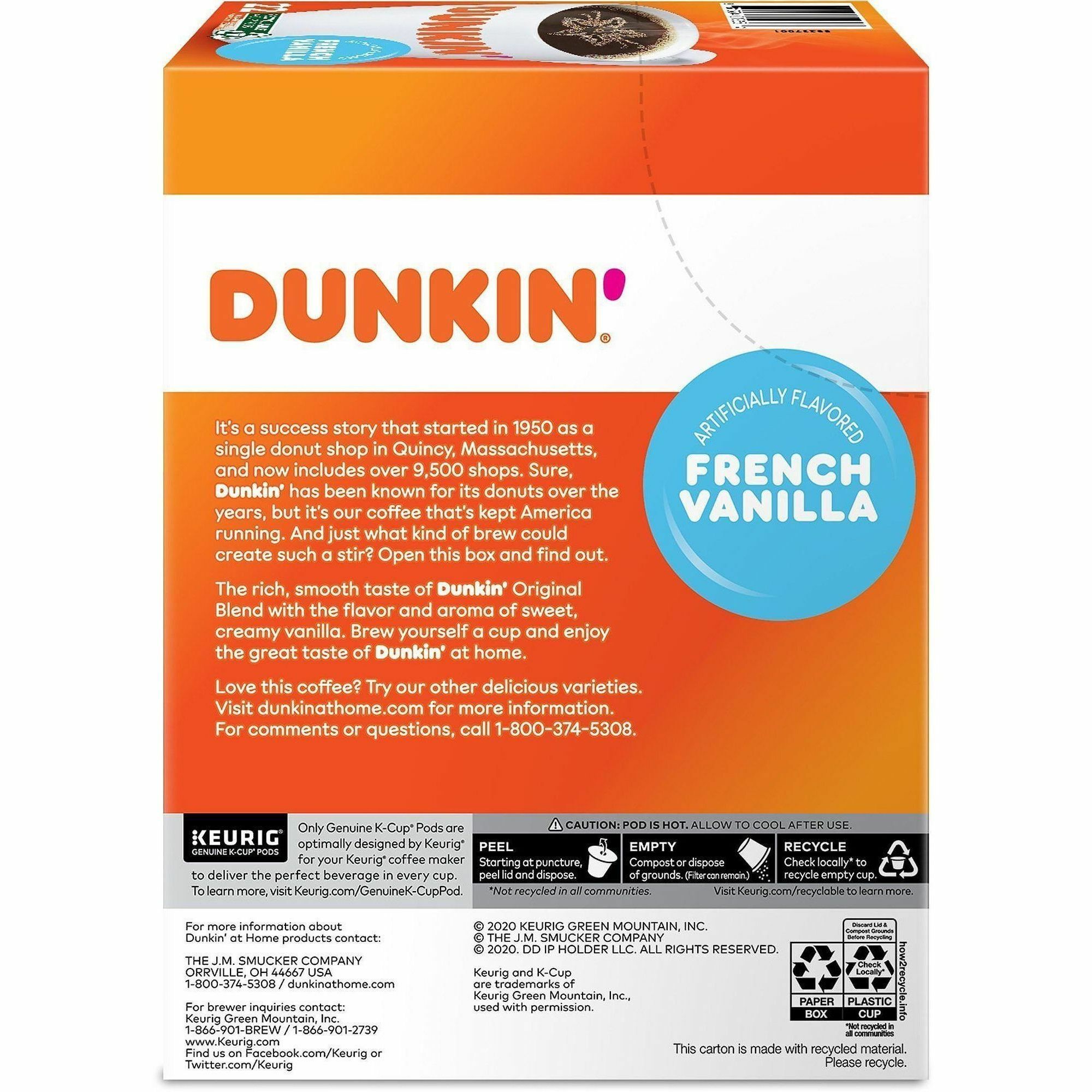 Dunkin'® K-Cup, Pod French Vanilla Coffee | Standard Office Supply