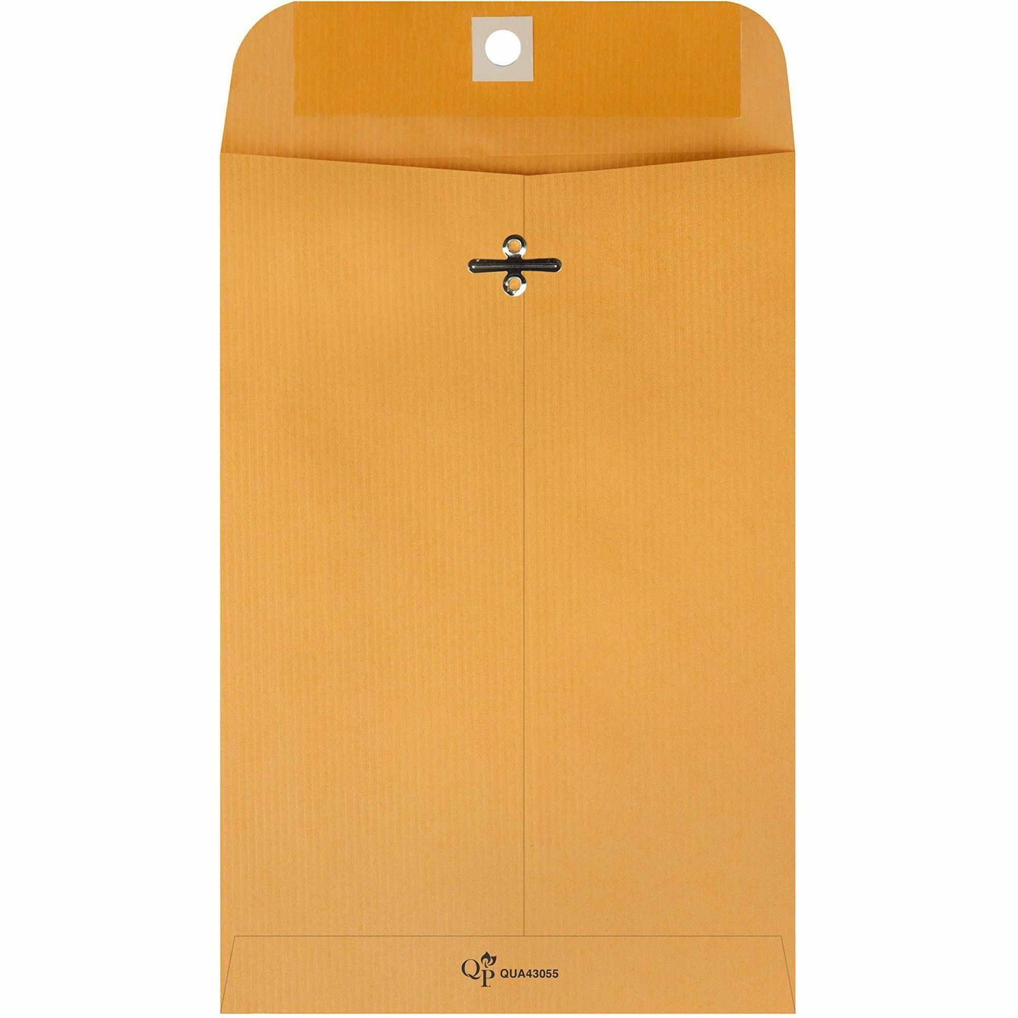 QUA43055 : Quality Park™ Park Ridge Kraft Clasp Envelope, #55, Square ...