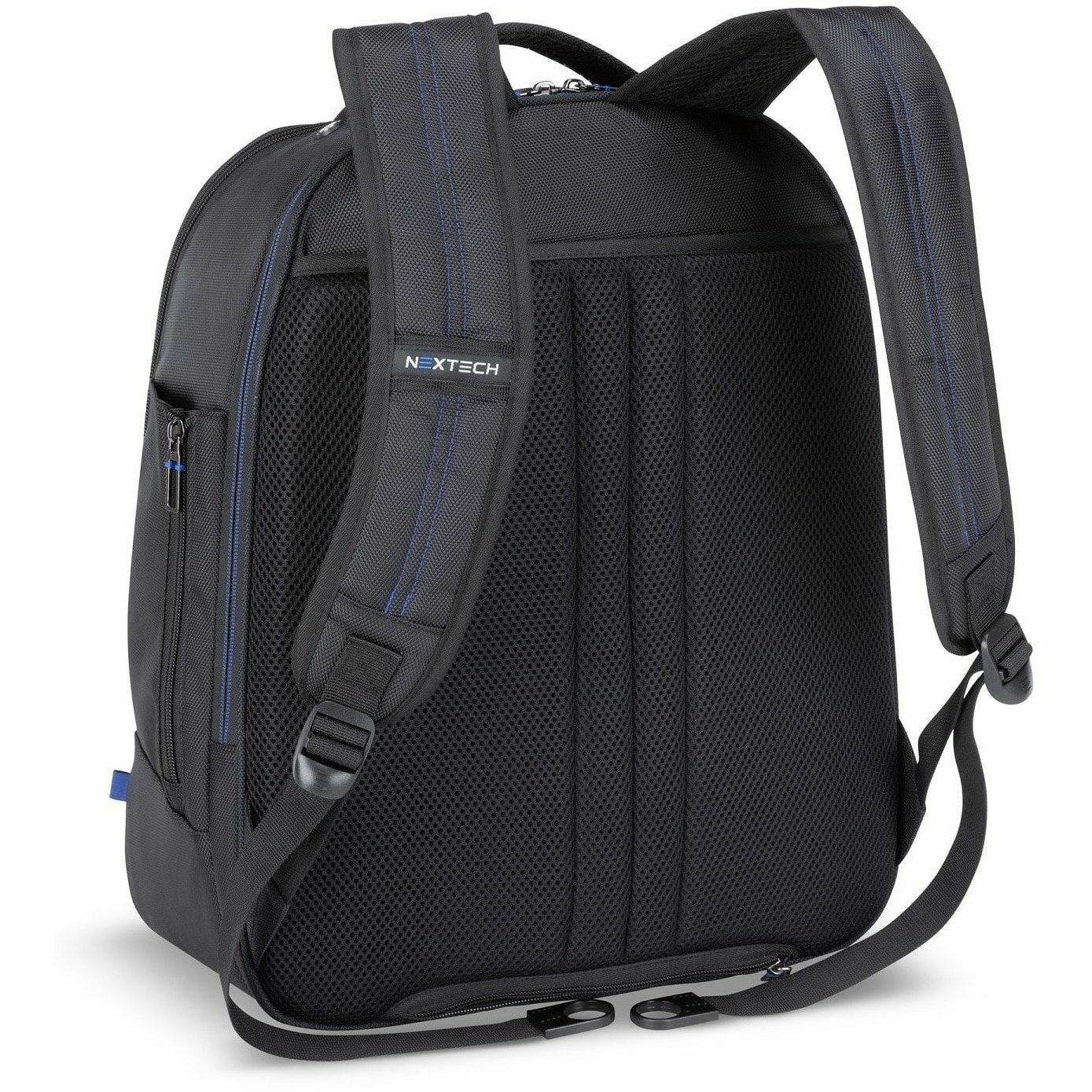 Nextech Carrying Case (Backpack) - Black - RFID Resistant - Polyester Body - Shoulder Strap - 1 ...